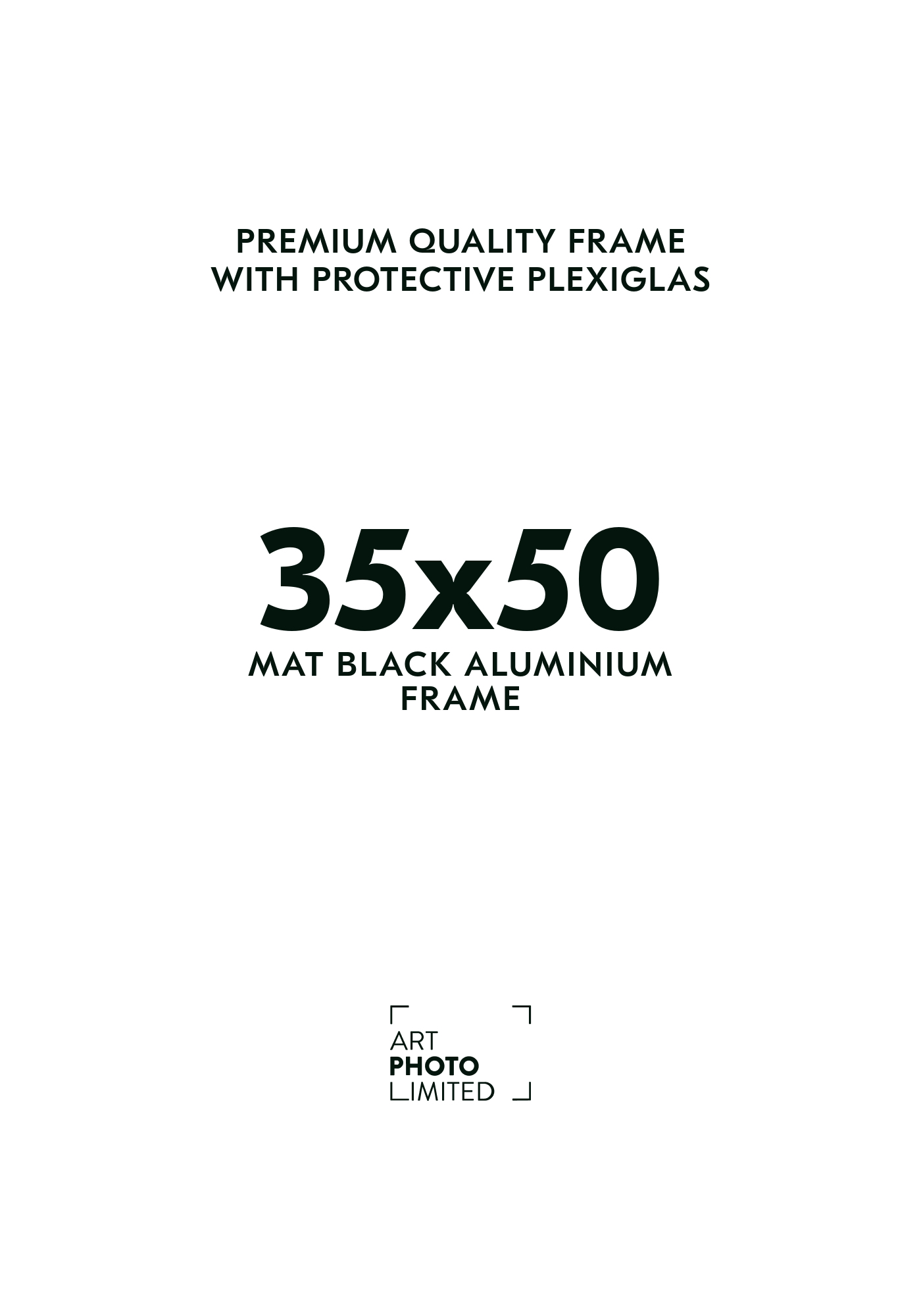 Black Aluminum frame 35x50cm - Premium Quality - ArtPhotoLimited