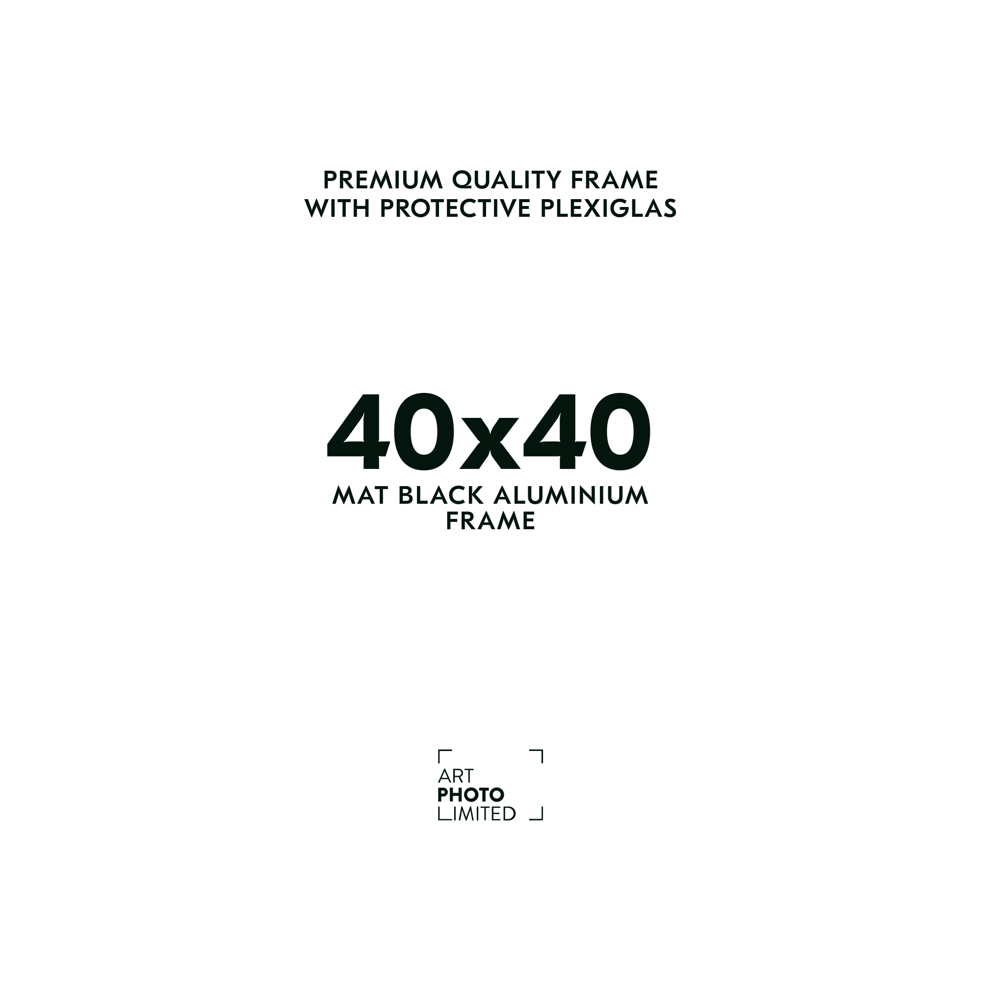 Black Aluminum frame 40x40cm - Premium Quality - ArtPhotoLimited