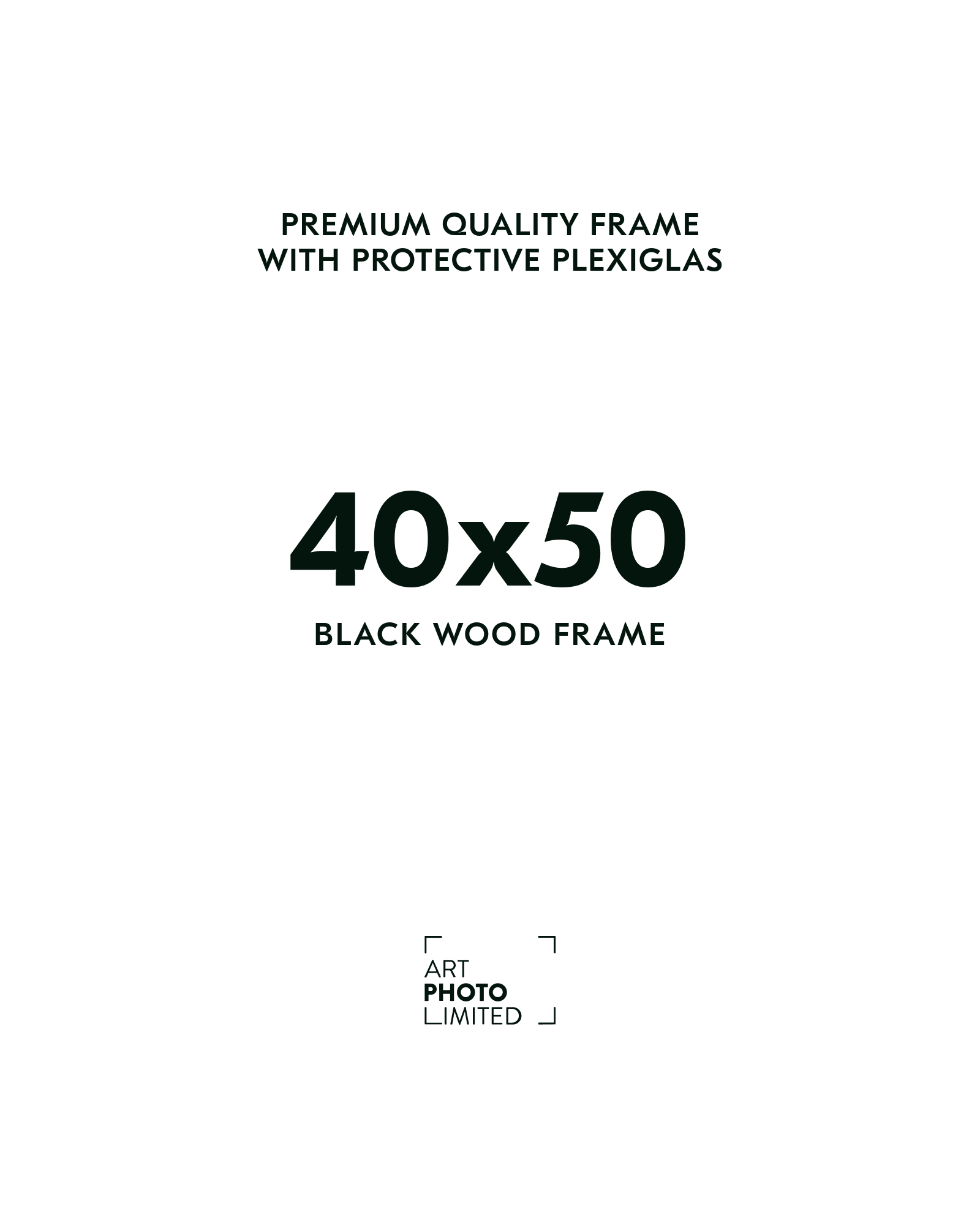 Black Wooden frame 40x50cm - Premium Quality - ArtPhotoLimited