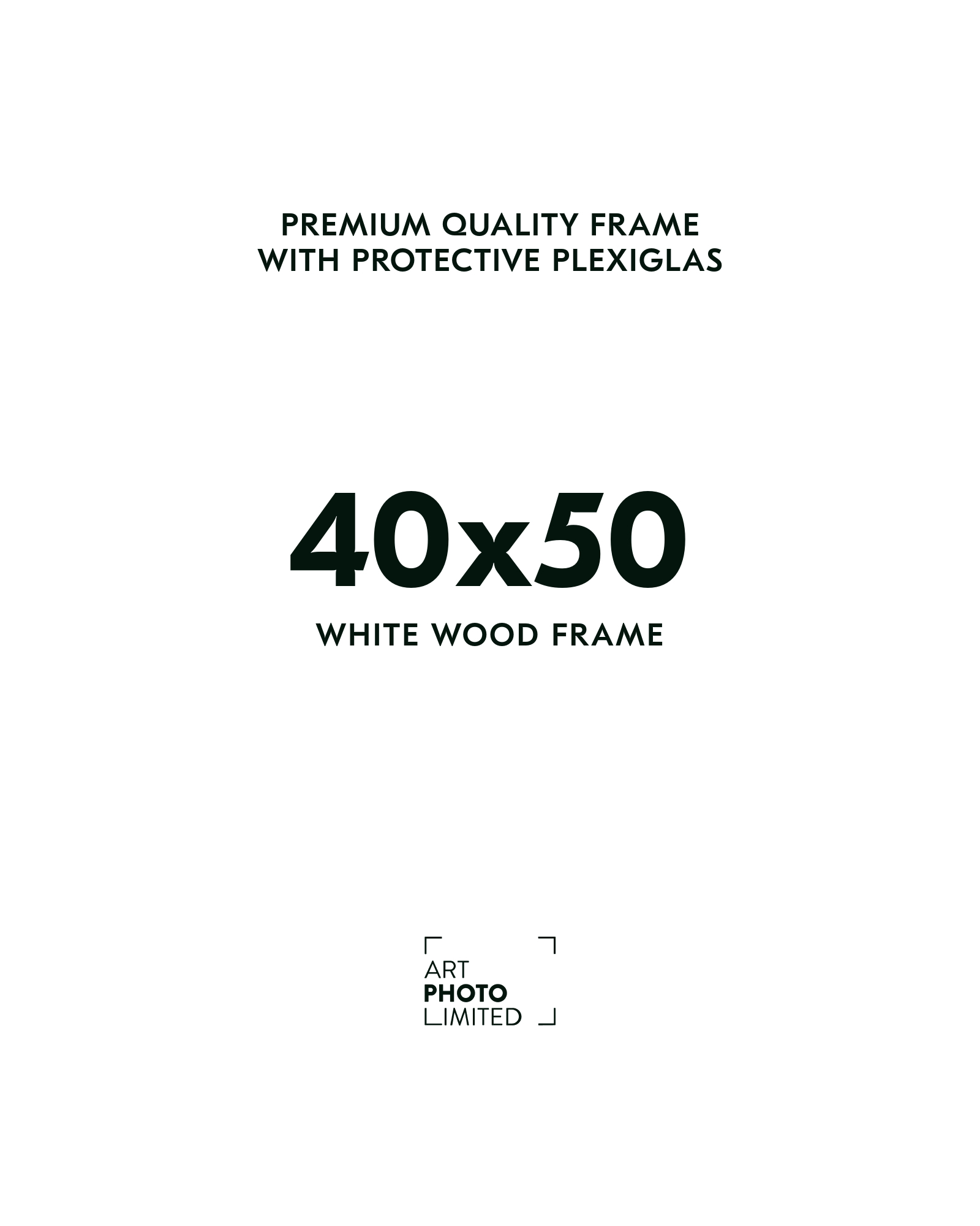 White Wooden frame 40x50cm - Premium Quality - ArtPhotoLimited