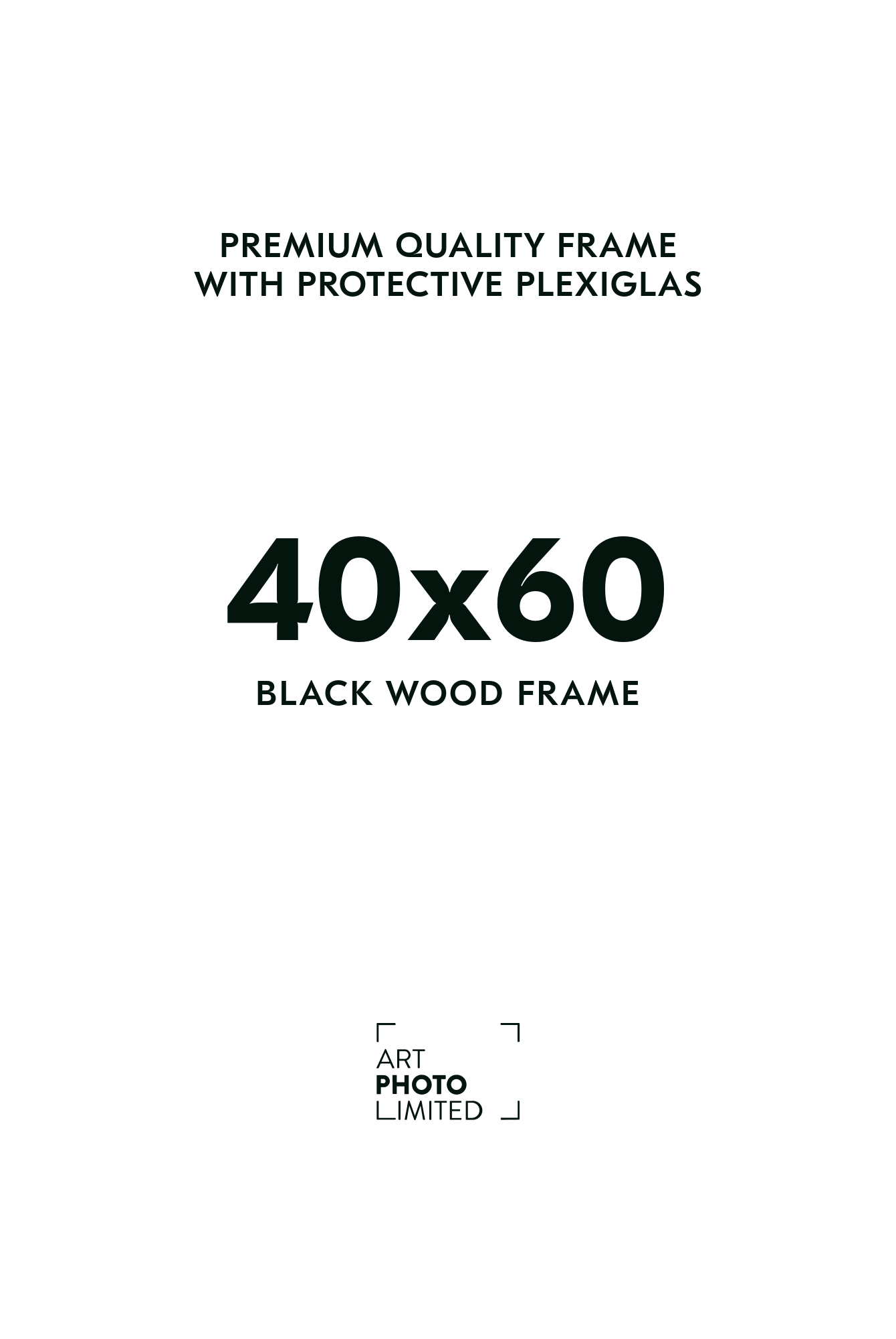 Black Wooden frame 40x60cm - Premium Quality - ArtPhotoLimited
