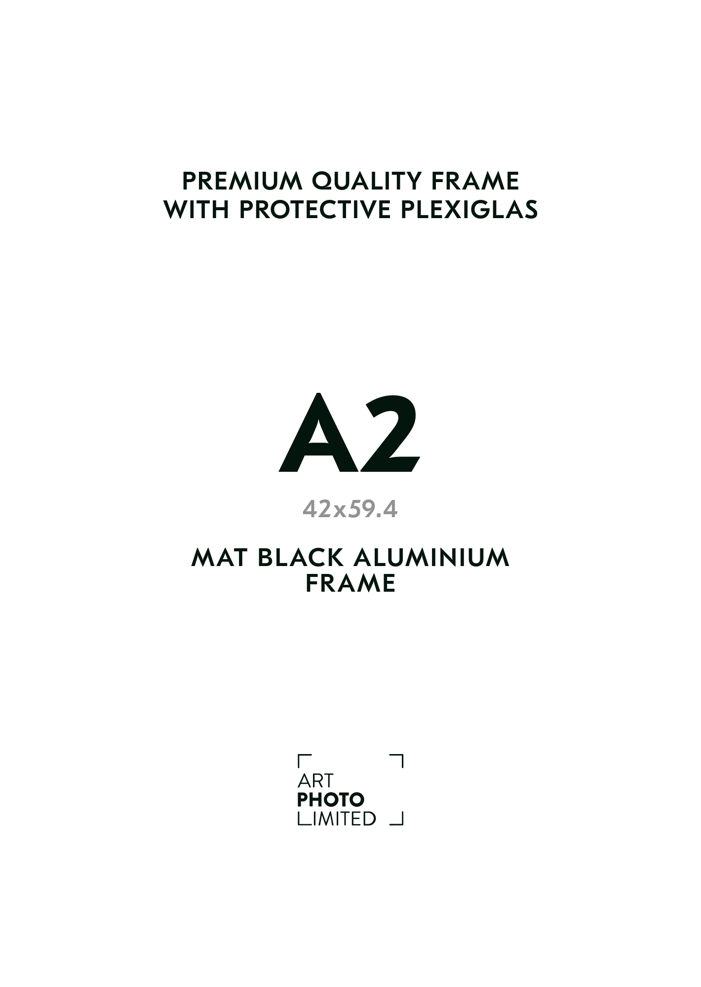 Black Aluminum frame A2 - Premium Quality - ArtPhotoLimited