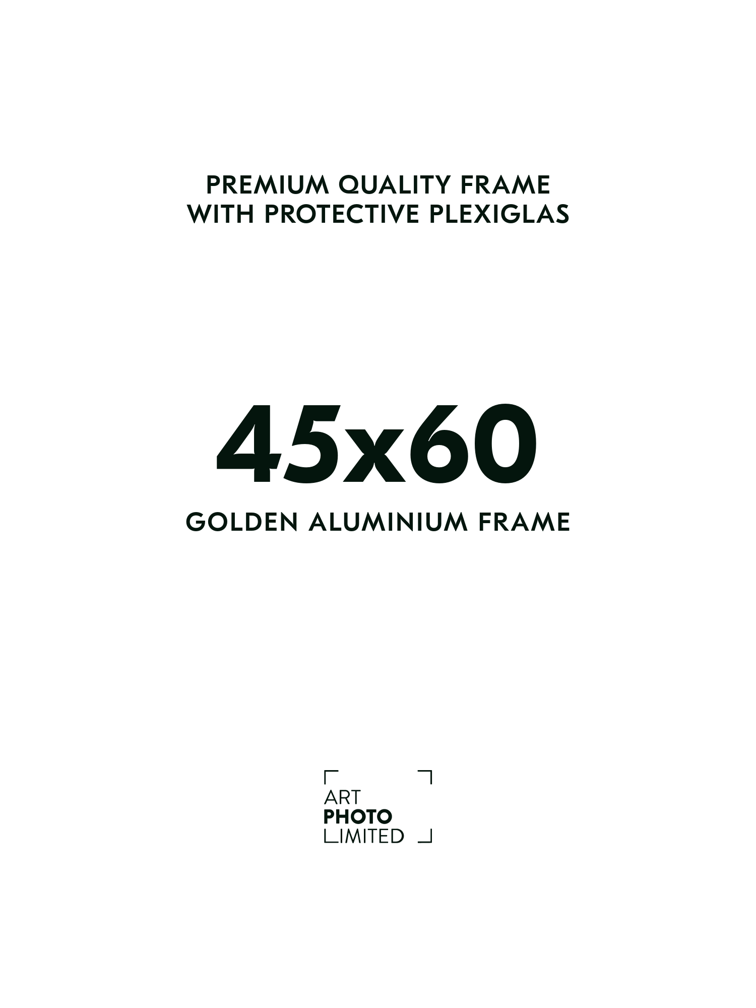 Gold Aluminum frame 45x60cm - Premium Quality - ArtPhotoLimited
