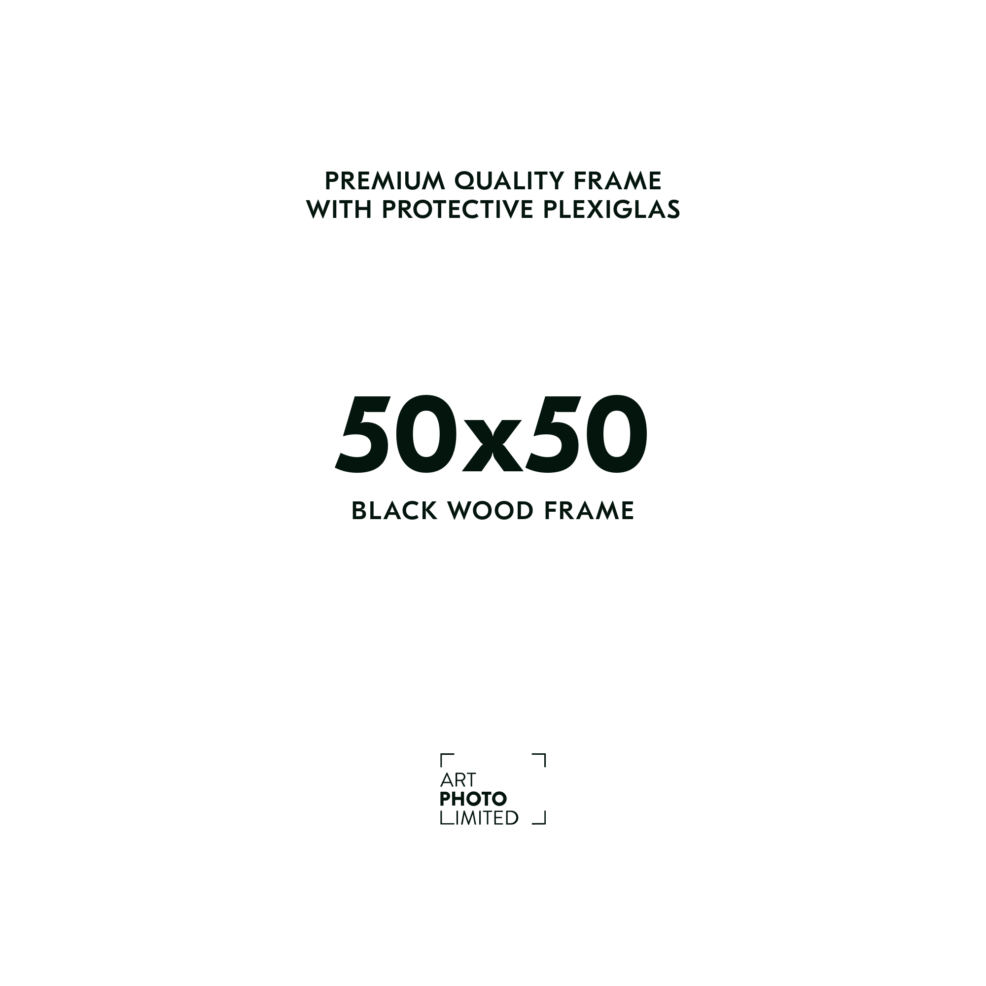 Black Wooden frame 50x50cm - Premium Quality - ArtPhotoLimited