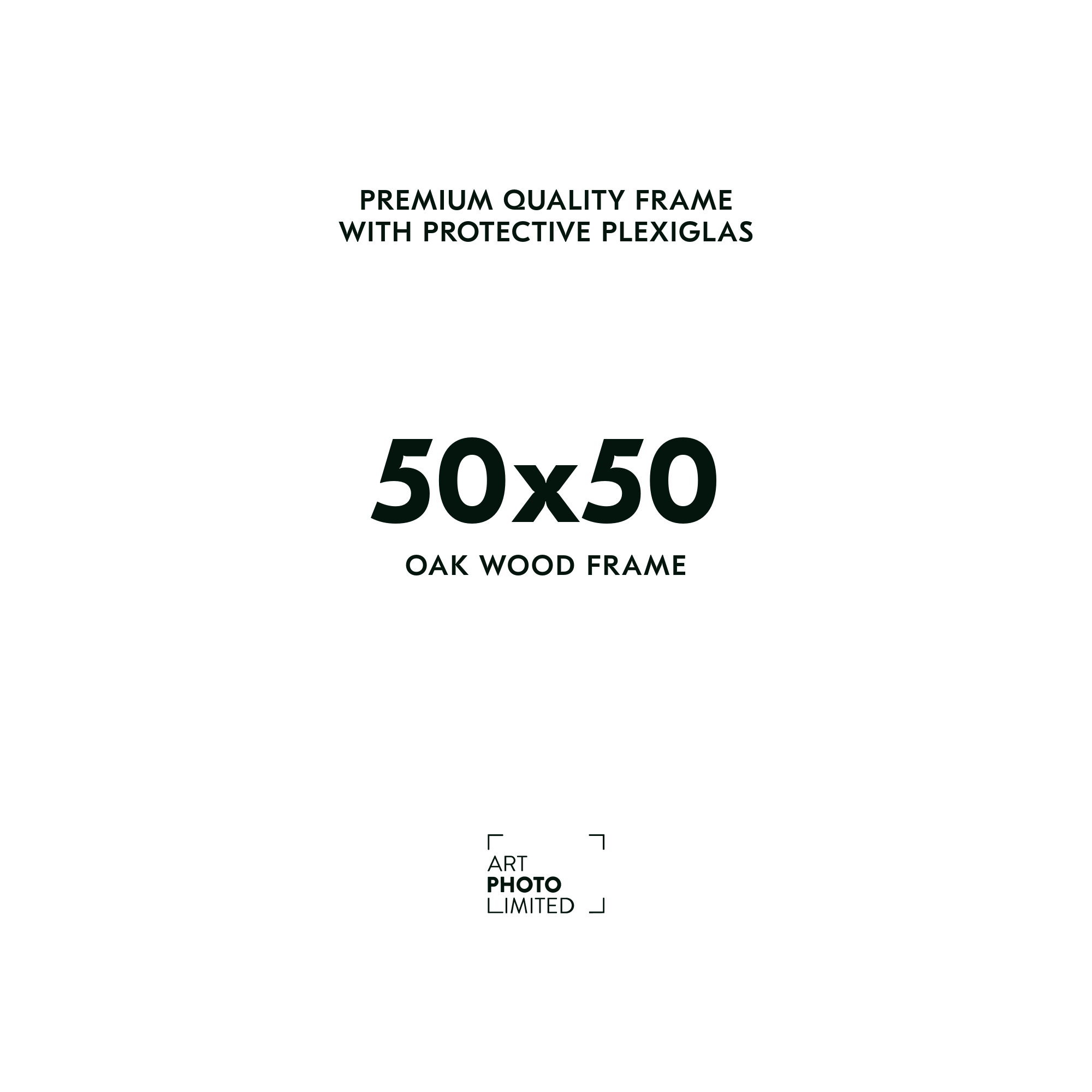 Oak Wooden frame 50x50cm - Premium Quality - ArtPhotoLimited