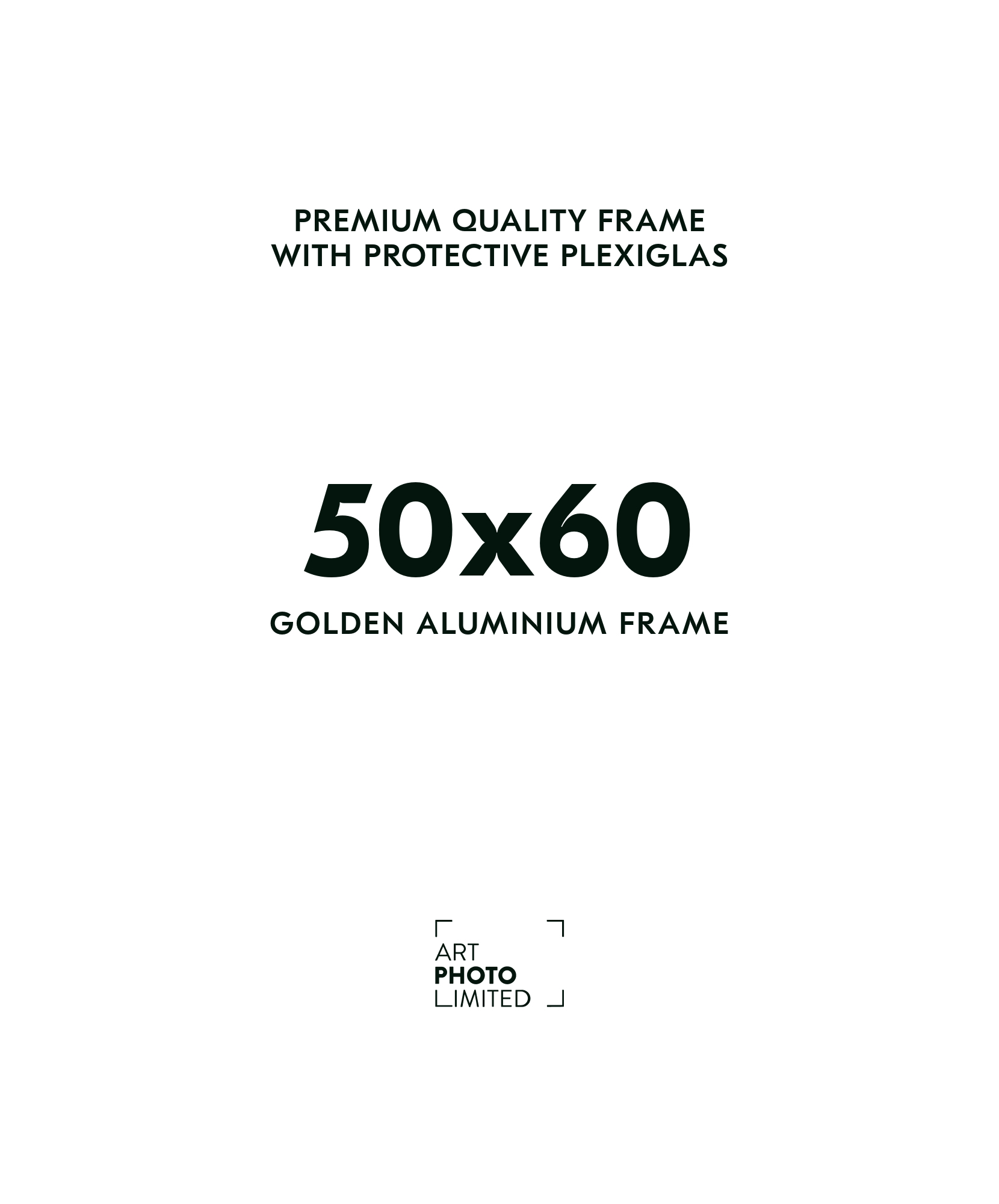 Gold Aluminum frame 50x60cm - Premium Quality - ArtPhotoLimited