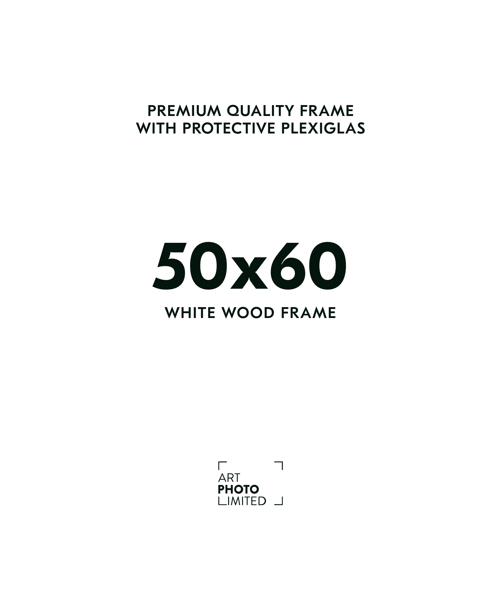 White Wooden frame 50x60cm - Premium Quality - ArtPhotoLimited