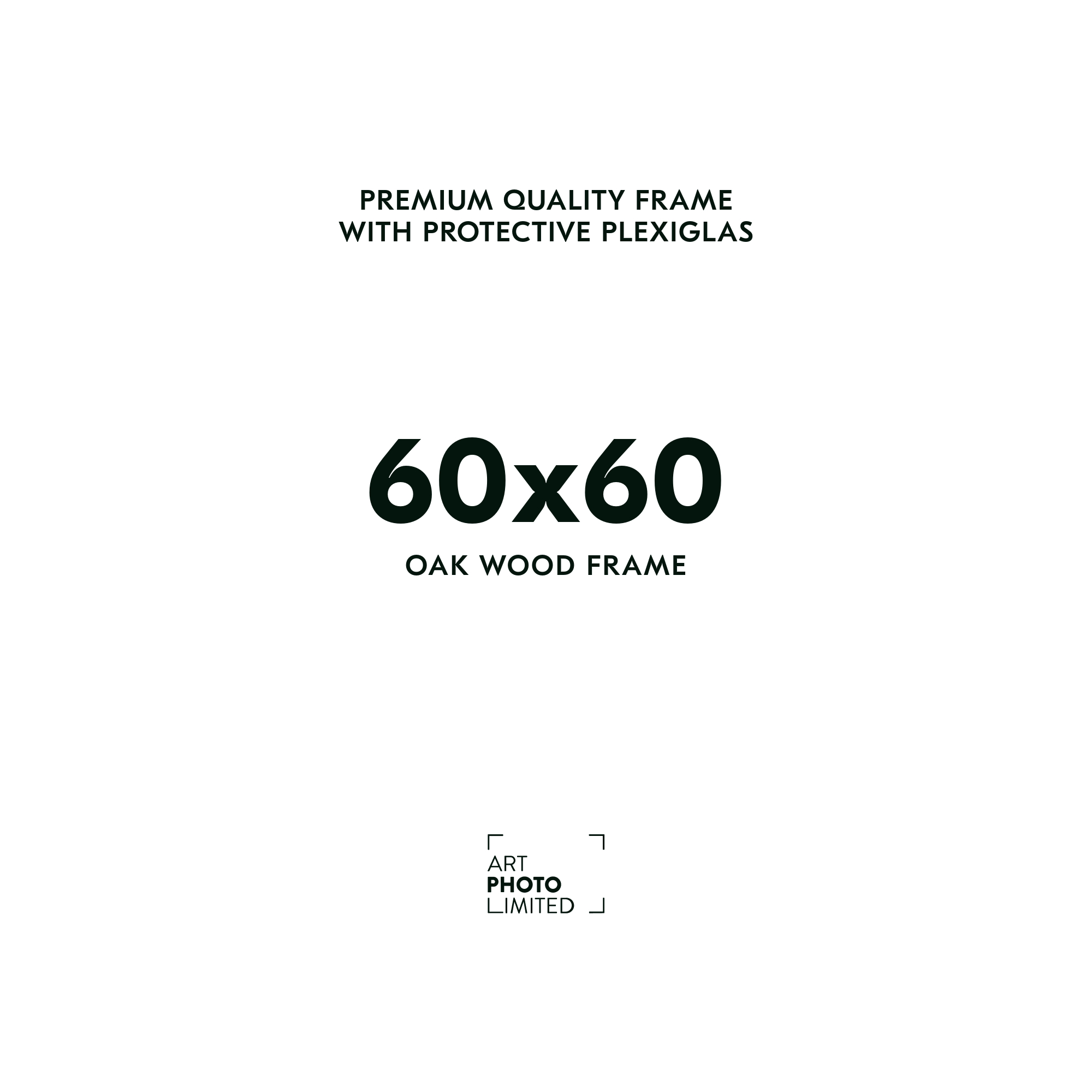 Oak Wooden frame 60x60cm - Premium Quality - ArtPhotoLimited