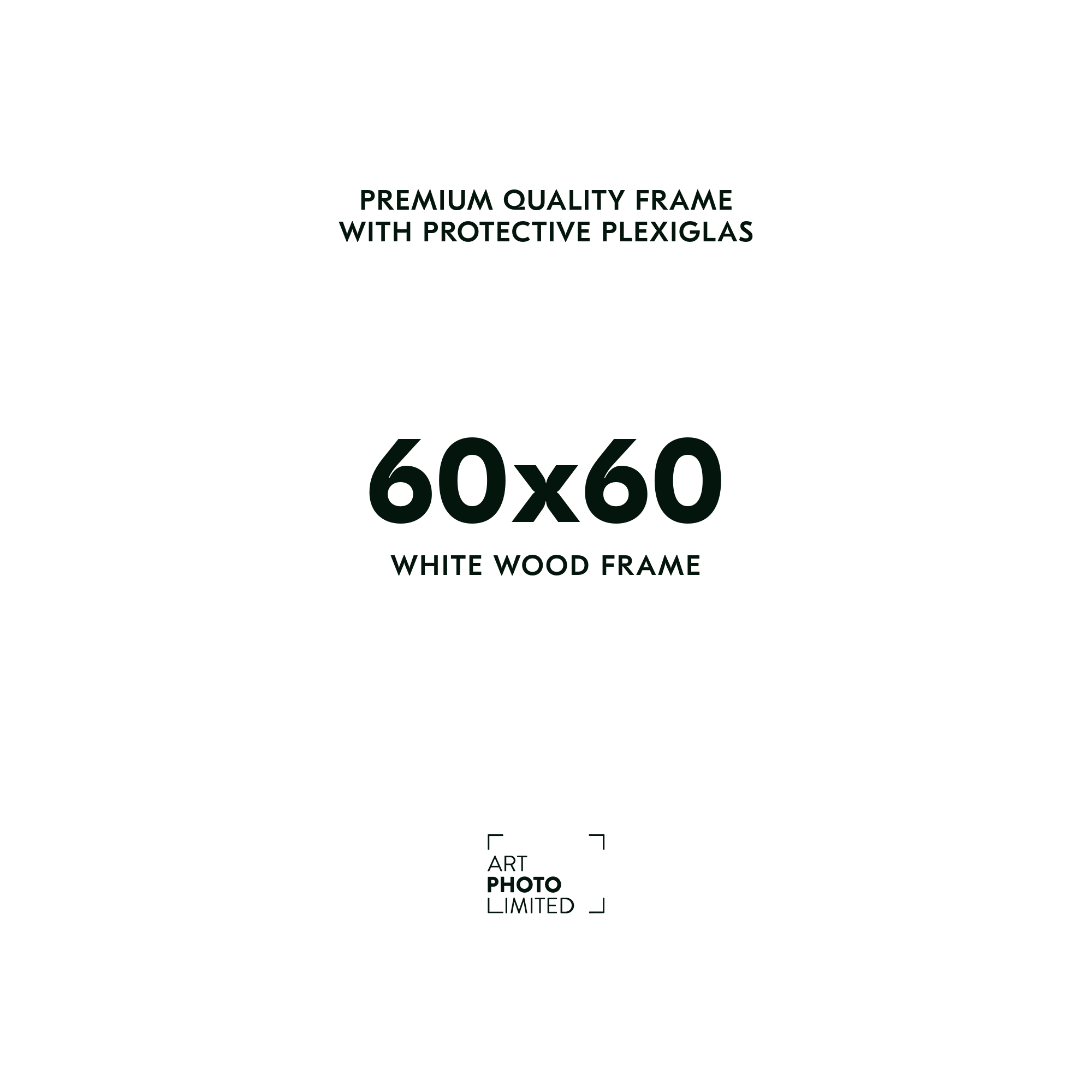 White Wooden frame 60x60cm - Premium Quality - ArtPhotoLimited