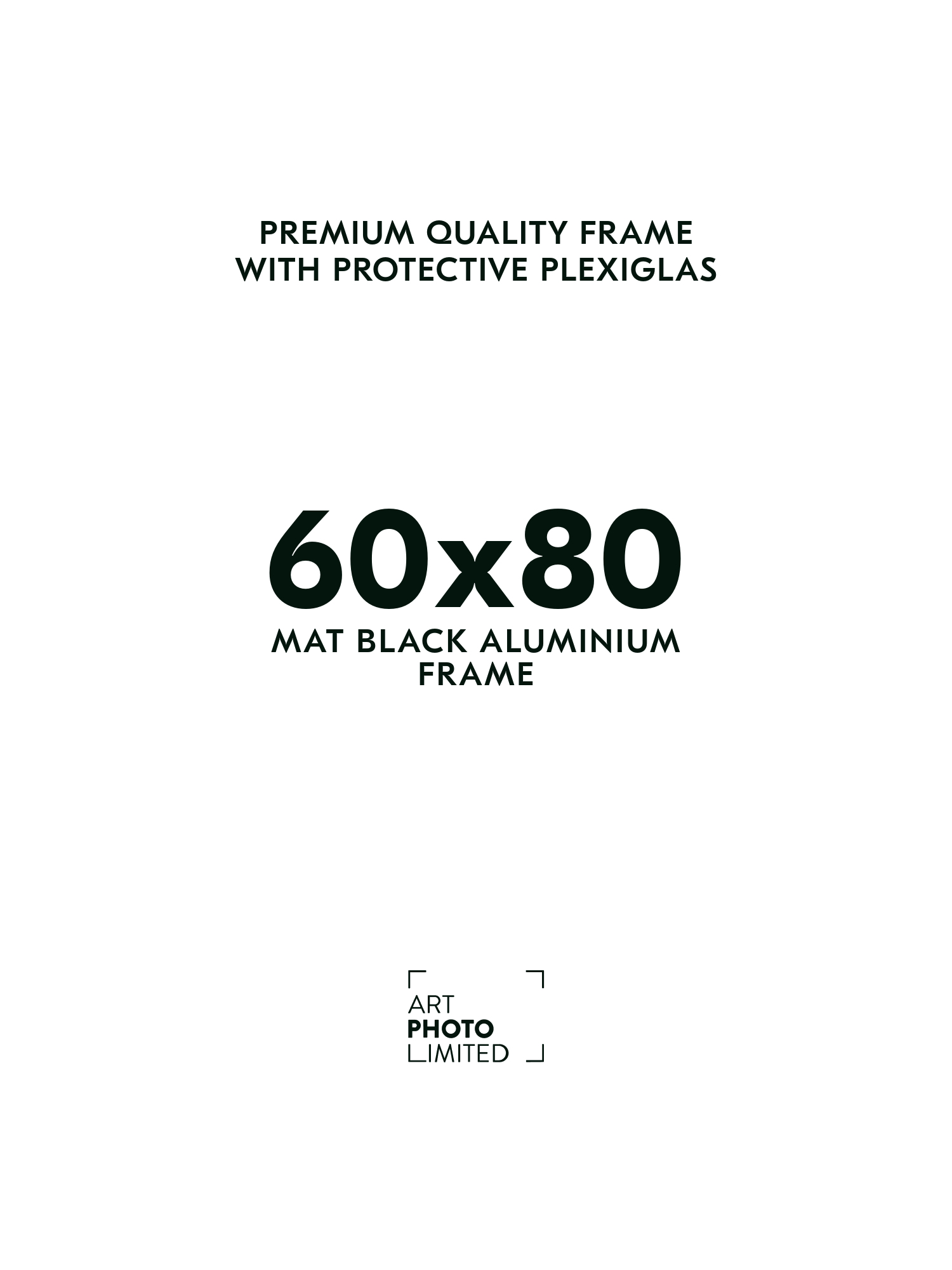Black Aluminum frame 60x80cm - Premium Quality - ArtPhotoLimited