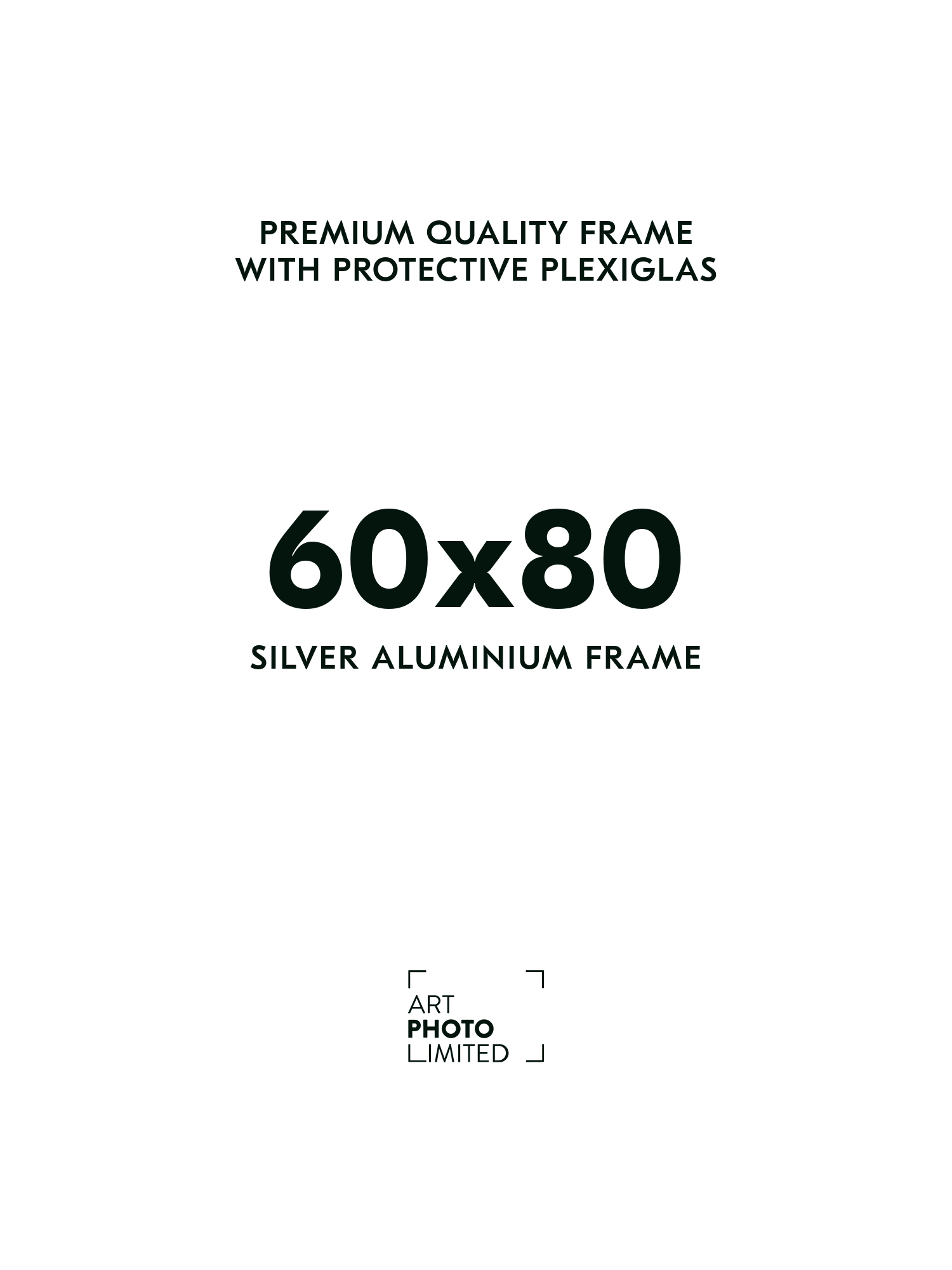 Silver matt Aluminum frame 60x80cm - Premium Quality - ArtPhotoLimited