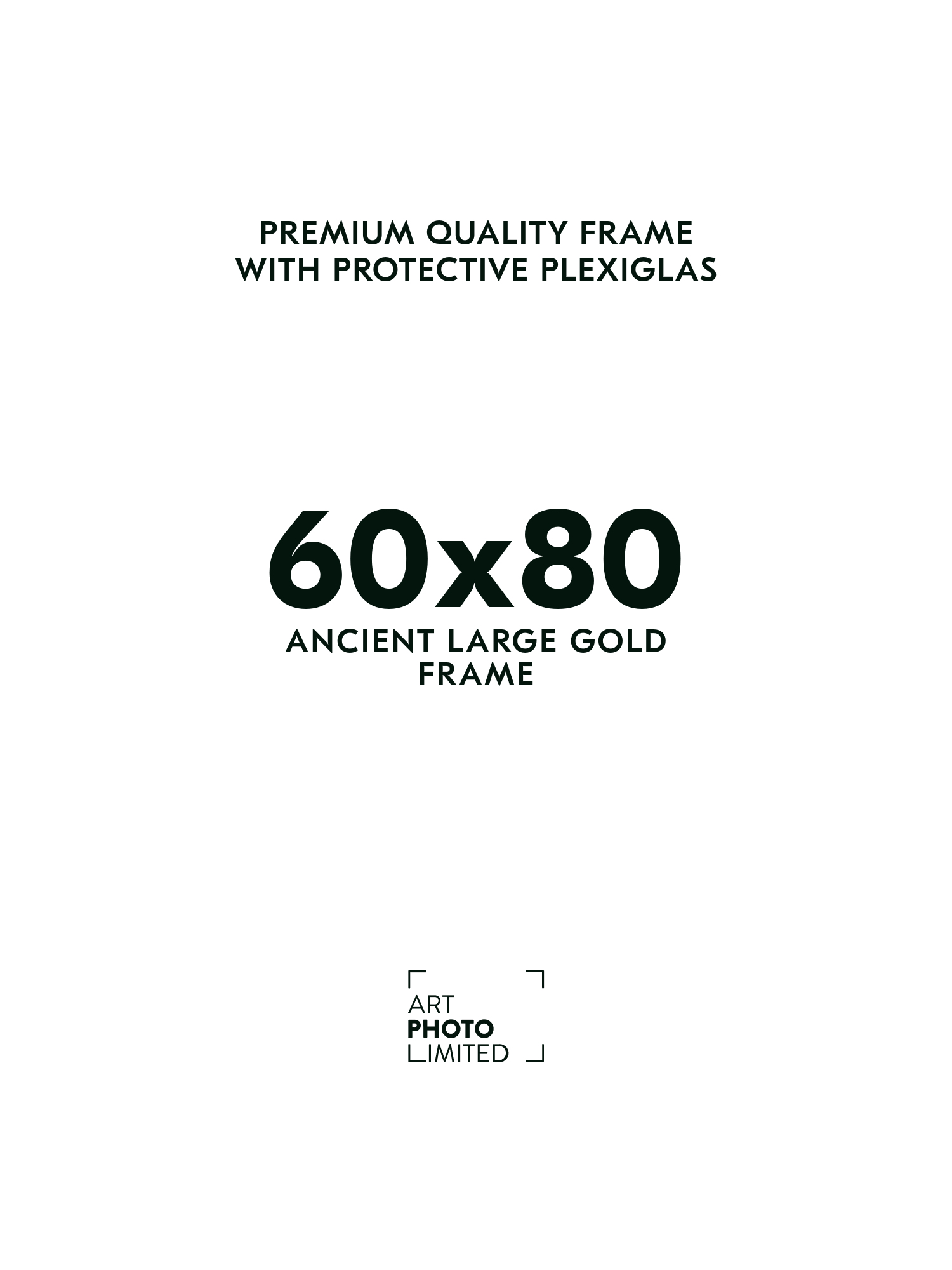 Wide Ancient Gold Wooden frame 60x80cm - Premium Quality - ArtPhotoLimited