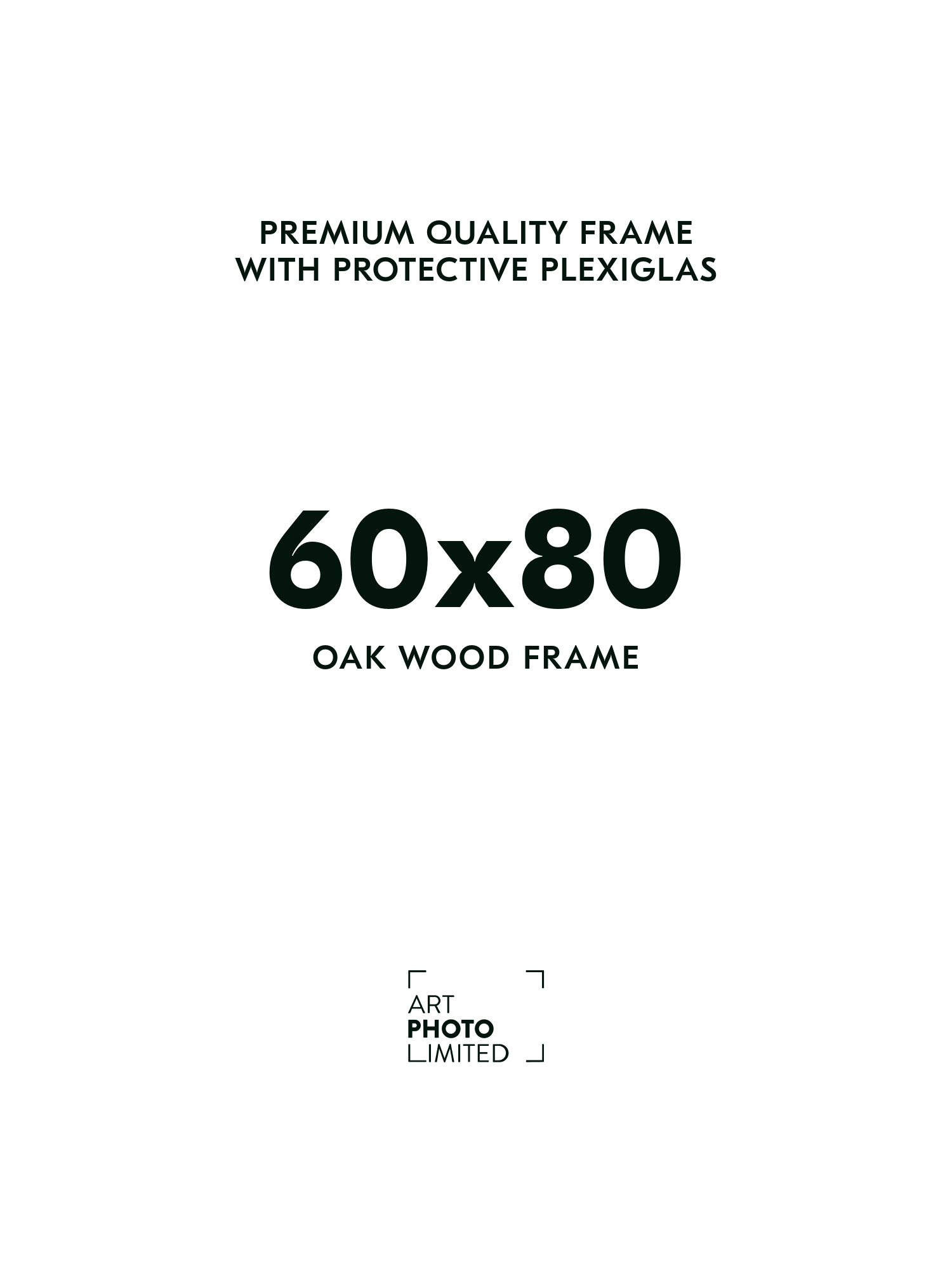 Oak Wooden frame 60x80cm - Premium Quality - ArtPhotoLimited
