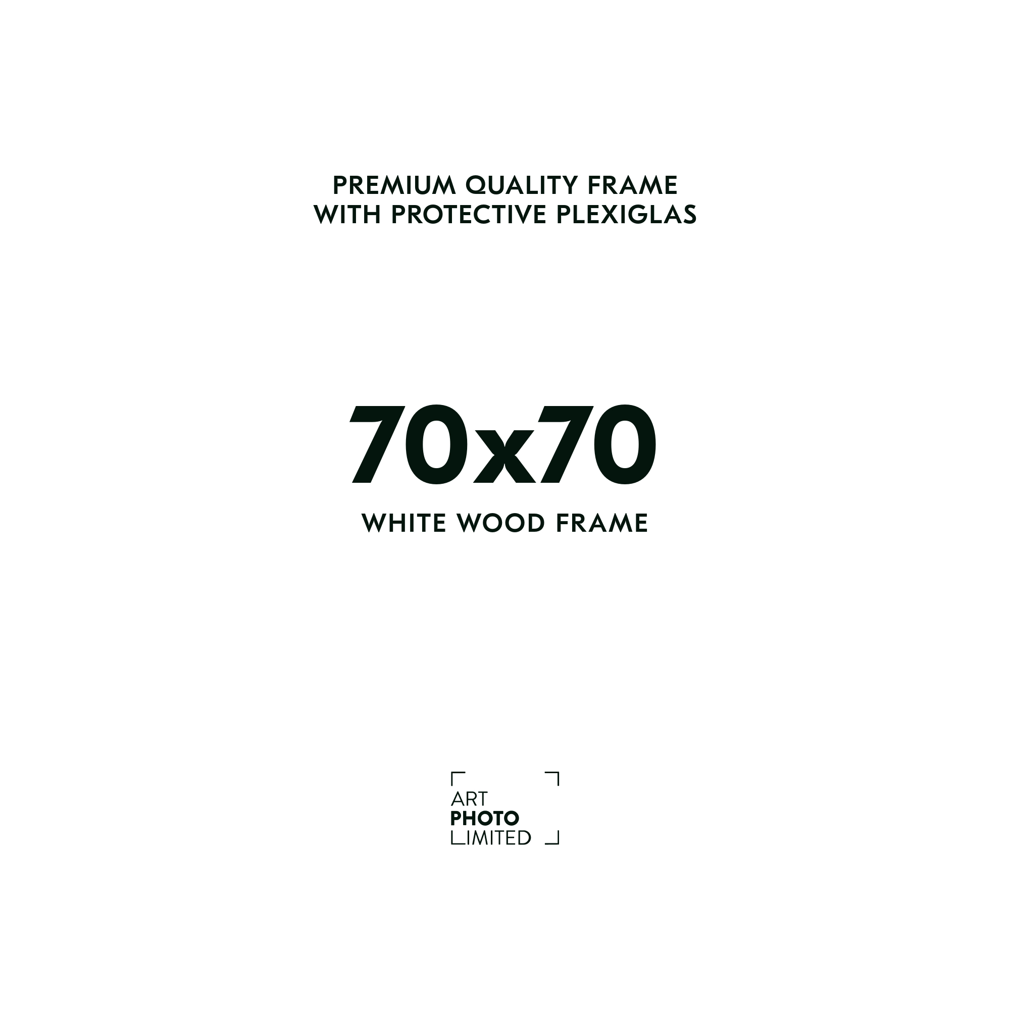 White Wooden frame 70x70cm - Premium Quality - ArtPhotoLimited