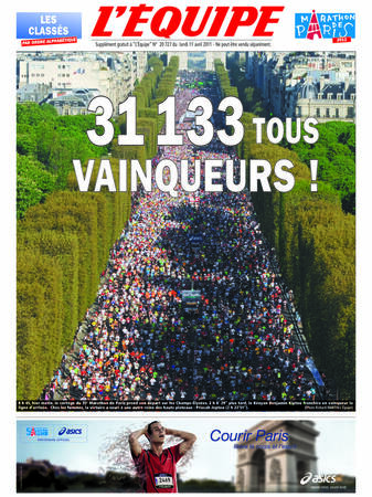 Une de L'Équipe datée du 11 avril 2011 - Special