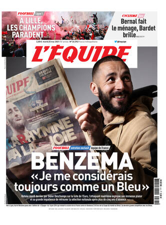 Une de L'Équipe datée du 25 mai 2021